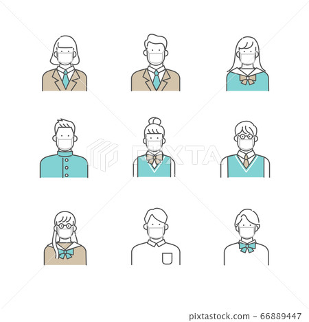Different student variation icons - Stock Illustration [66889447] - PIXTA