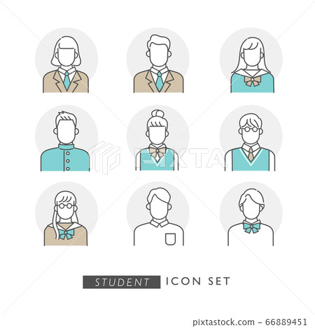 Different student variation icons - Stock Illustration [66889451] - PIXTA
