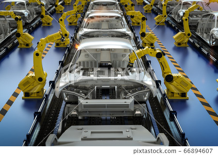 Automation aumobile factory - Stock Illustration [66894607] - PIXTA