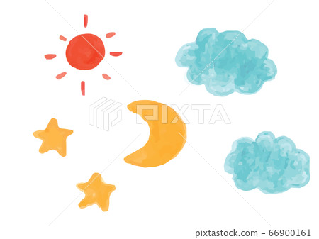 Handwritten colored lead style weather motif... - Stock Illustration ...