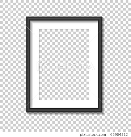 Black photo frame template. Vector illustration. - Stock Illustration ...
