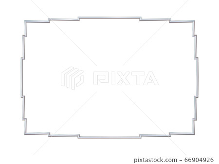 Rectangle realistic stepped frame metal or silver. - Stock Illustration ...