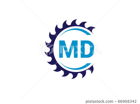 Initial Monogram Letter M D Logo Design Vector...-插圖素材 [66908342] - PIXTA圖庫