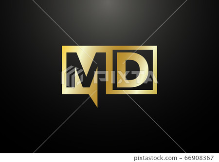 Initial Monogram Letter M D Logo Design Vector...-插圖素材 [66908367] - PIXTA圖庫