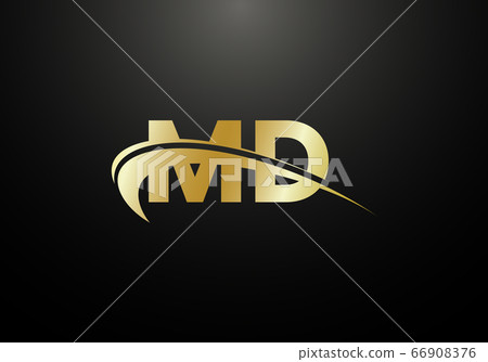 Initial Monogram Letter M D Logo Design Vector...-插圖素材 [66908376] - PIXTA圖庫