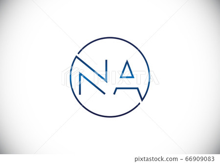 Initial Monogram Letter N A Logo Design Vector... - Stock Illustration ...