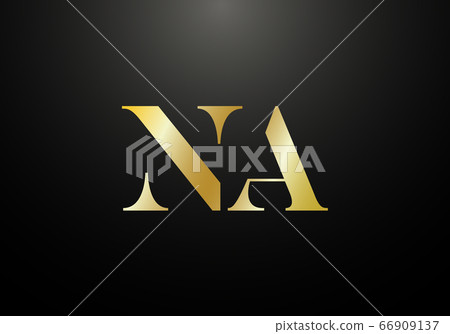 Initial Monogram Letter N A Logo Design Vector... - Stock Illustration ...