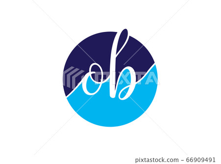 Initial Monogram Letter O B Logo Design Vector... - Stock Illustration ...