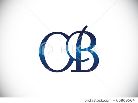 Initial Monogram Letter O B Logo Design Vector... - Stock Illustration ...