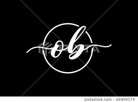 Initial Monogram Letter O B Logo Design Vector... - Stock Illustration ...