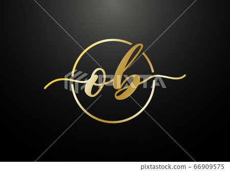 Initial Monogram Letter O B Logo Design Vector... - Stock Illustration ...
