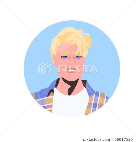 blonde young woman profile avatar beautiful... - Stock Illustration ...