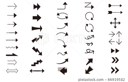Handwritten arrow set - Stock Illustration [66919582] - PIXTA