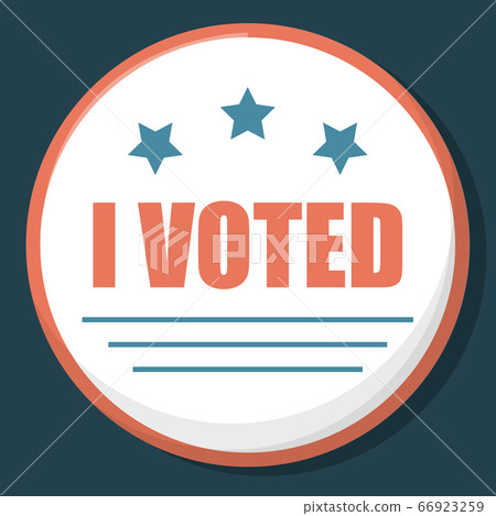 Election pin vector isolated. Vote for president - Stock Illustration ...