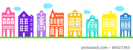 Set of vector dutch house for concept design. - Stock Illustration ...