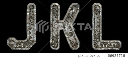 Mechanical alphabet made from rivet metal with...-插圖素材 [66923716] - PIXTA圖庫