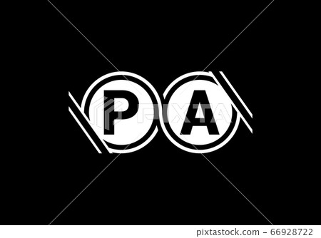Initial Monogram Letter P A Logo Design Vector... - Stock Illustration ...