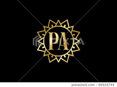 Initial Monogram Letter P A Logo Design Vector... - Stock Illustration ...