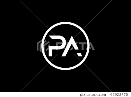 Initial Monogram Letter P A Logo Design Vector... - Stock Illustration ...