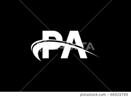 Initial Monogram Letter P A Logo Design Vector... - Stock Illustration ...