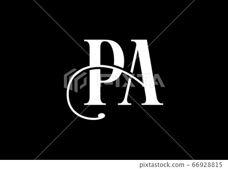 Initial Monogram Letter P A Logo Design Vector... - Stock Illustration ...