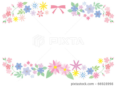 Floral decorative border message card - Stock Illustration [66928998 ...