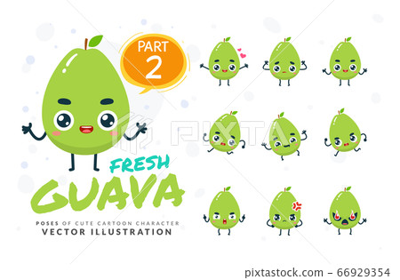Vector set of cartoon images of Guava. Part 2 - Stock Illustration ...