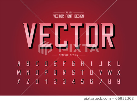 Reflective font and alphabet vector, Modern... - Stock Illustration ...
