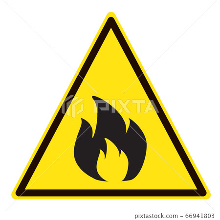 fire warning sign on white background.... - Stock Illustration ...