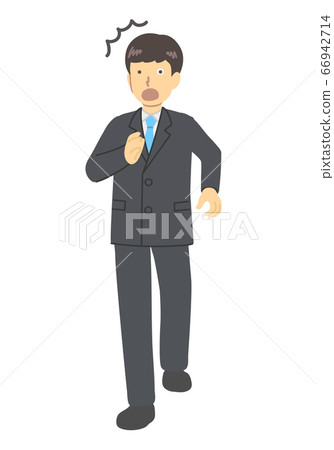 Surprised man in a suit - Stock Illustration [66942714] - PIXTA