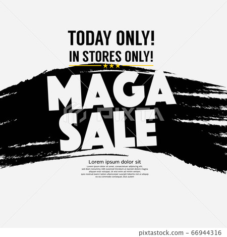 Maga Sale Banner Four Squares Vector Illustration. - Stock Illustration ...