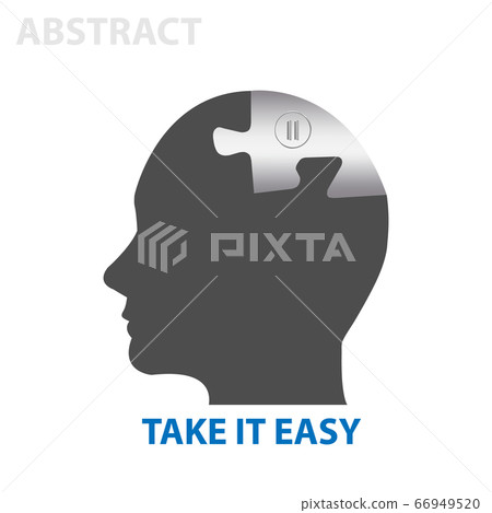 Take it easy icon abstract vector on the white. - Stock Illustration ...