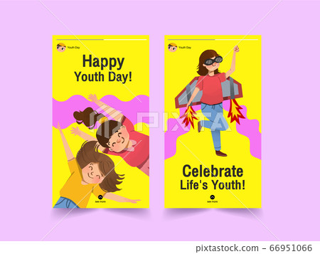 Youth day instagram template design for - Stock Illustration [66951066 ...