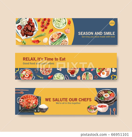Cooking banner template design for brochure,web - Stock Illustration ...