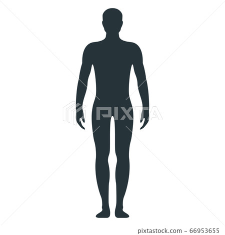 Male human character, people man front side body - Stock Illustration ...