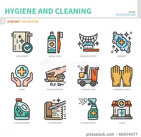 hygiene icon set - Stock Illustration [66954077] - PIXTA