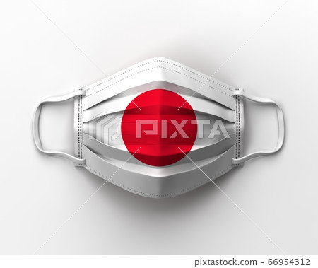 Japanese flag mask - Stock Illustration [66954312] - PIXTA