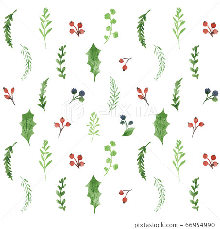 Holly Illustration / Christmas Motif / Seamless... - Stock Illustration ...