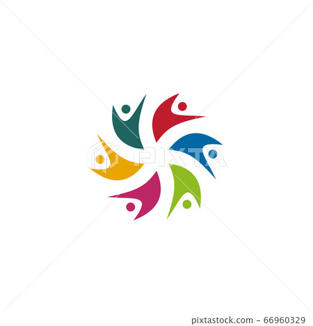 Community and adoption care logo design vector - Stock Illustration ...