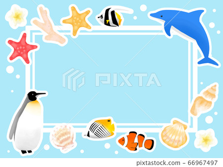 Summer fish sea creatures illustration set - Stock Illustration ...