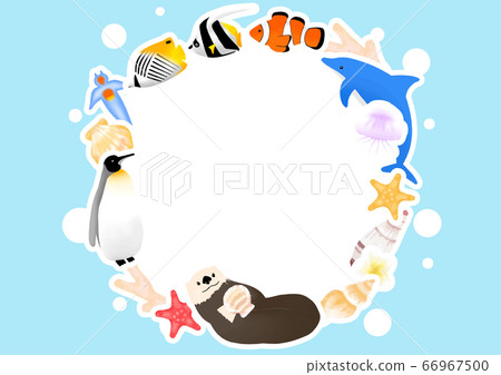 Summer fish sea creatures illustration set - Stock Illustration ...