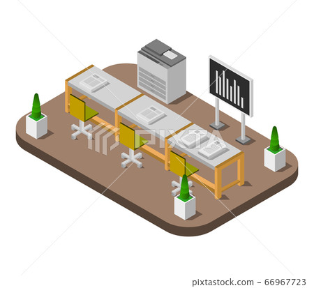 isometric conference room - Stock Illustration [66967723] - PIXTA