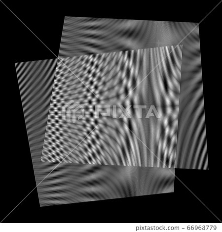 Moire pattern by two overlapping lined... - Stock Illustration ...
