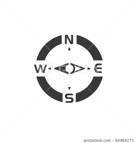 Compass. West direction. Icon. Weather and map - Stock Illustration ...