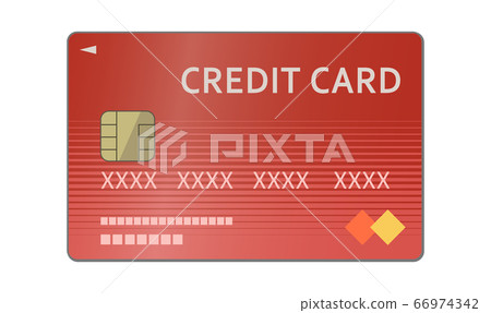 Illustration of red credit card (front) - Stock Illustration [66974342 ...