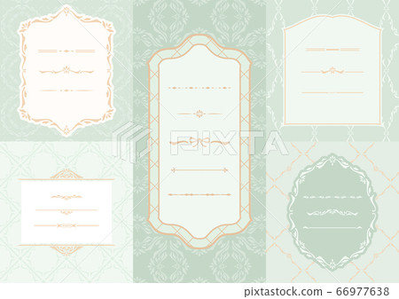 Girly frame background pattern decorative ruled... - Stock Illustration ...