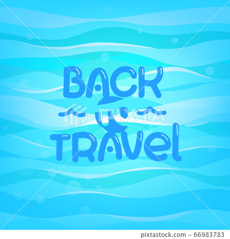Abstract blue waves with lettering inscription. - Stock Illustration ...