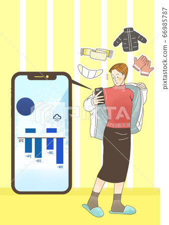 Cartoon of people health care in winter... - Stock Illustration ...