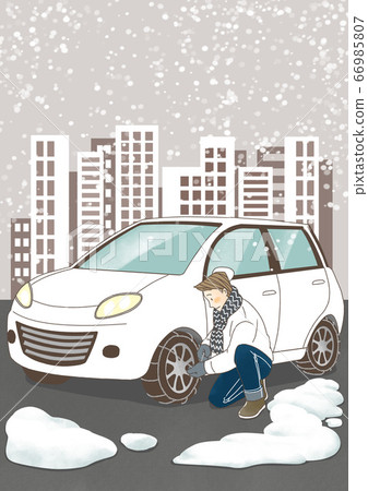 Cartoon of people health care in winter... - Stock Illustration ...