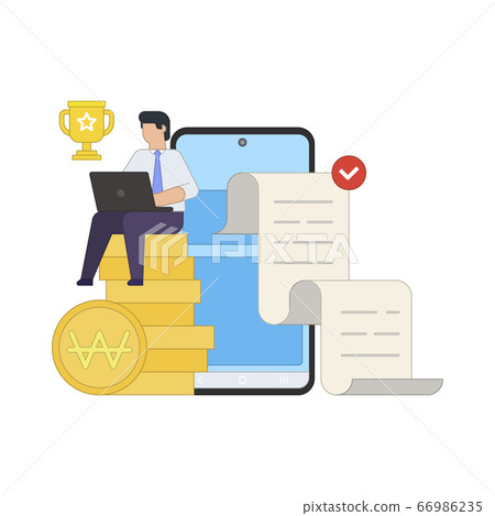 Daily life and work concept flat design... - Stock Illustration ...